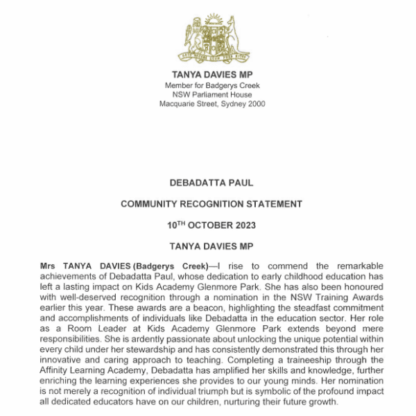 Miss Deb’s 'Remarkable Achievements’ Recognised in Parliament ...